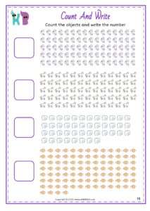 COUNT UP TO 100 - Kindergarten Worksheets - KikkiBikki