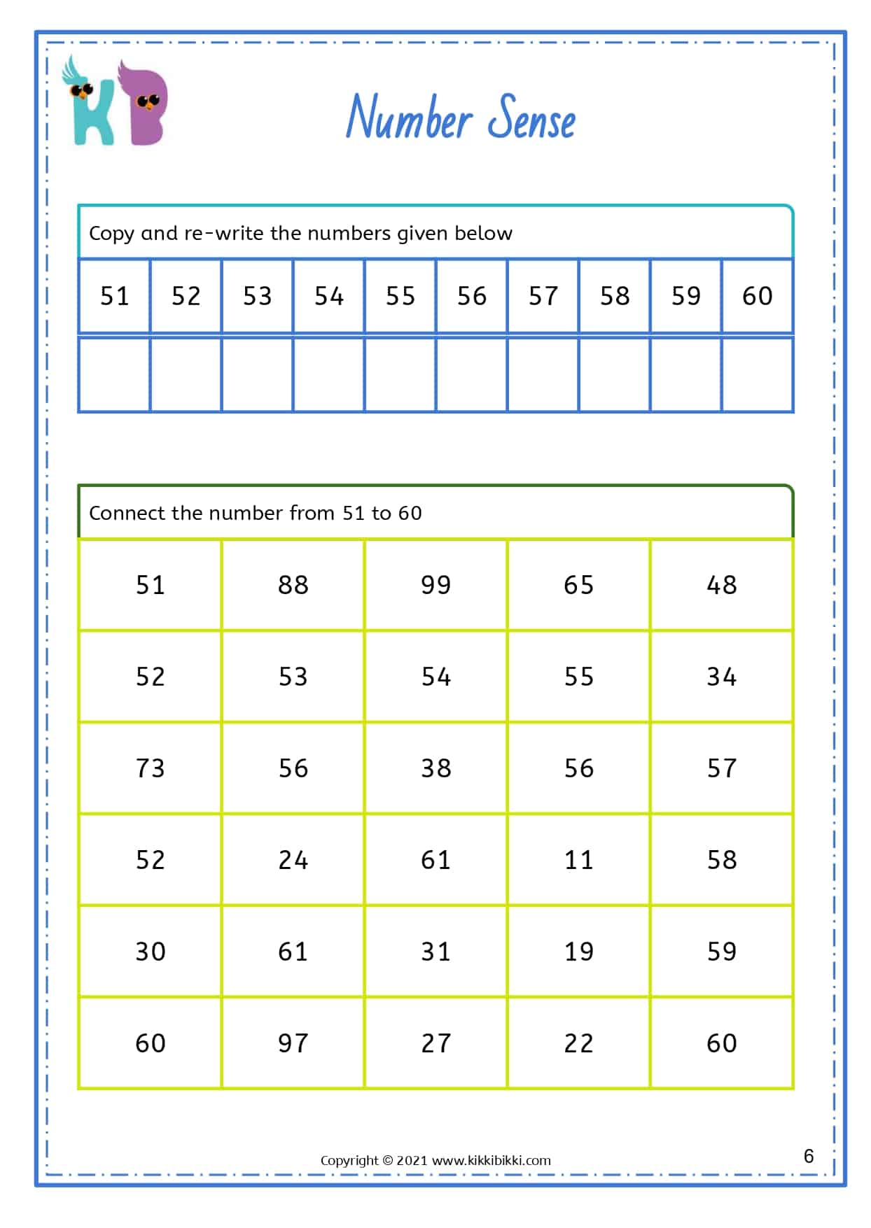 COUNT UP TO 100 - Kindergarten Worksheets - KikkiBikki