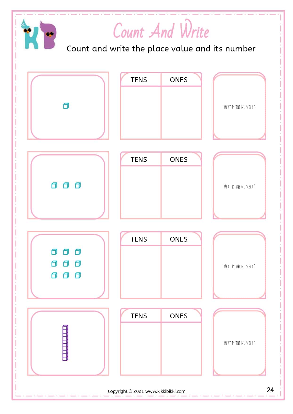 PLACE VALUE WORKSHEETS - KikkiBikki