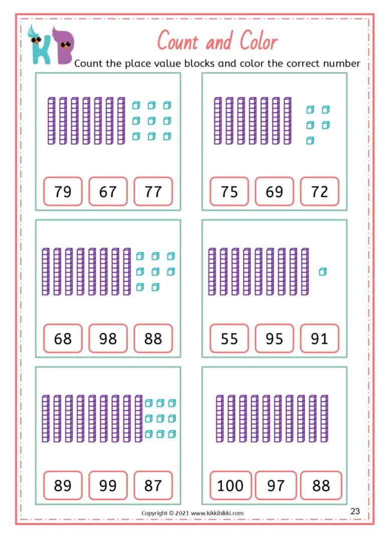 PLACE VALUE WORKSHEETS - KikkiBikki
