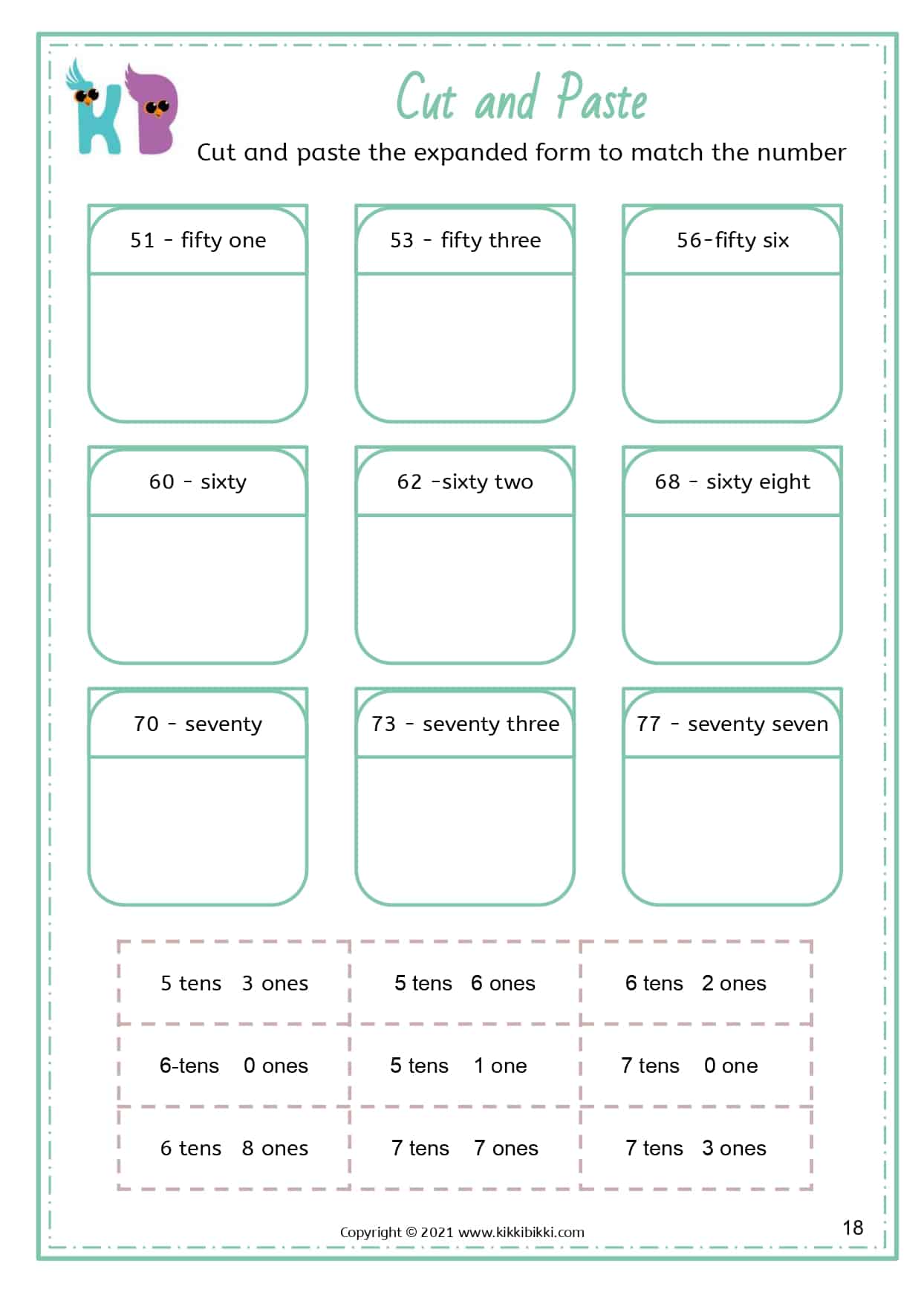 PLACE VALUE WORKSHEETS - KikkiBikki