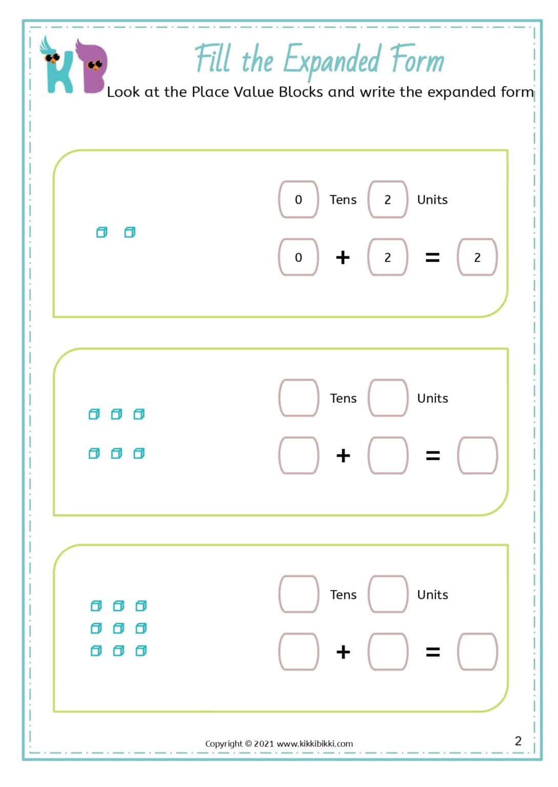 EXPANDED FORM - KikkiBikki - Free Math Printable Worksheets
