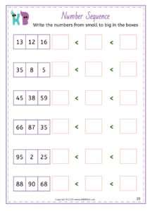 Number Sequence Worksheets - Free Math Worksheets KikkiBikki