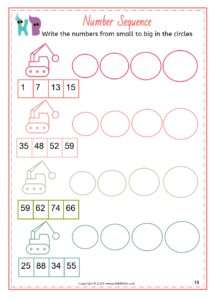 Number Sequence Worksheets - Free Math Worksheets KikkiBikki