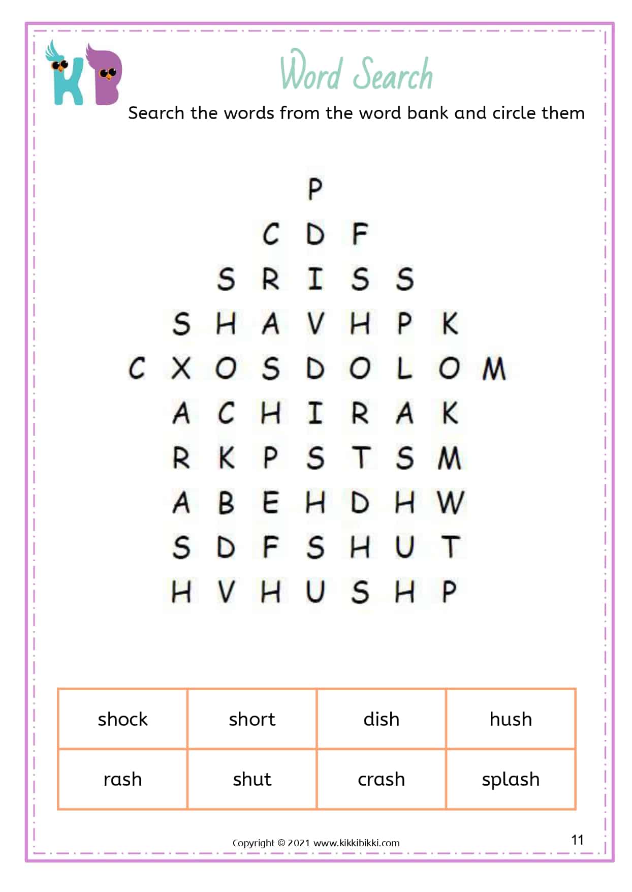 Free Digraphs Printable Worksheets - KB Worksheets - KikkiBikki