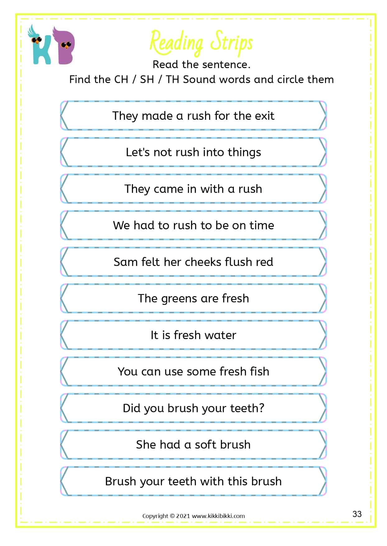 Free Digraphs Printable Worksheets - KB Worksheets - KikkiBikki