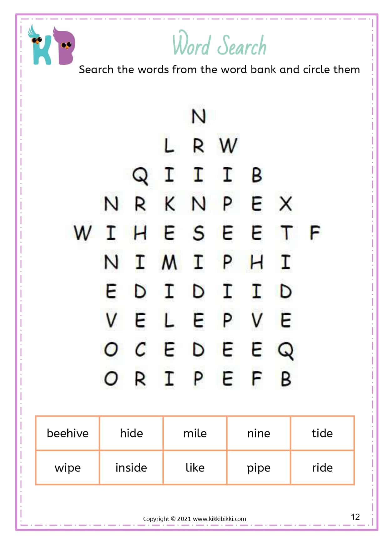 Master Silent E with Free Reading & Word Search Worksheets