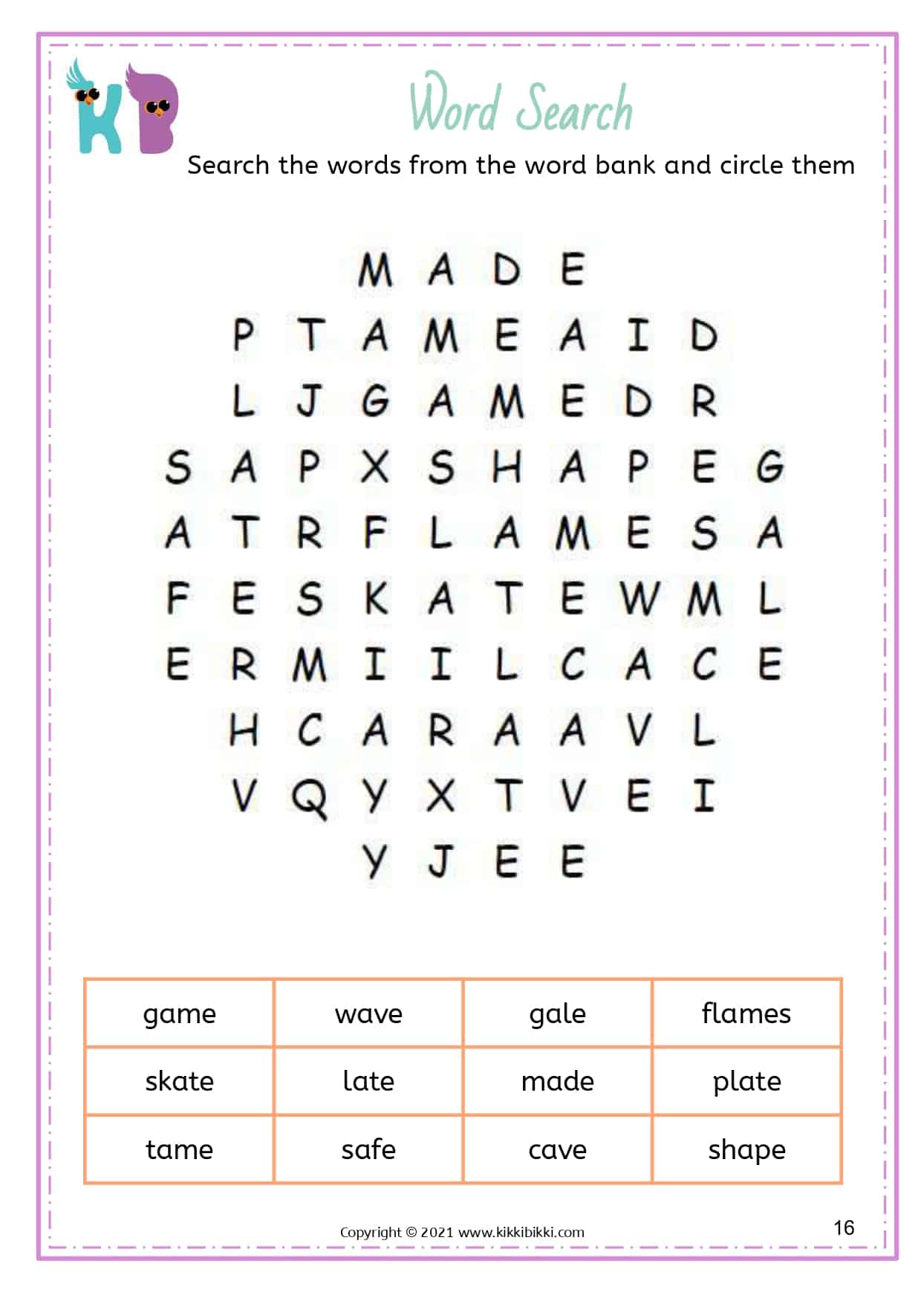 Master Silent E with Free Reading & Word Search Worksheets