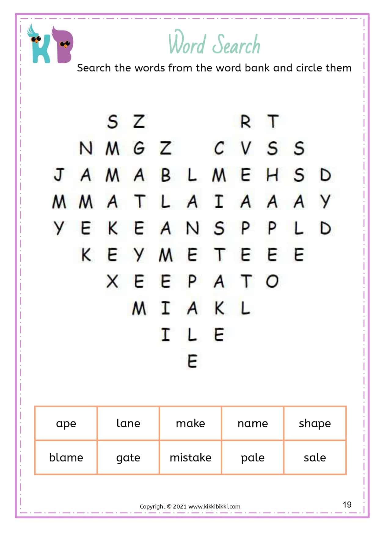 Master Silent E with Free Reading & Word Search Worksheets
