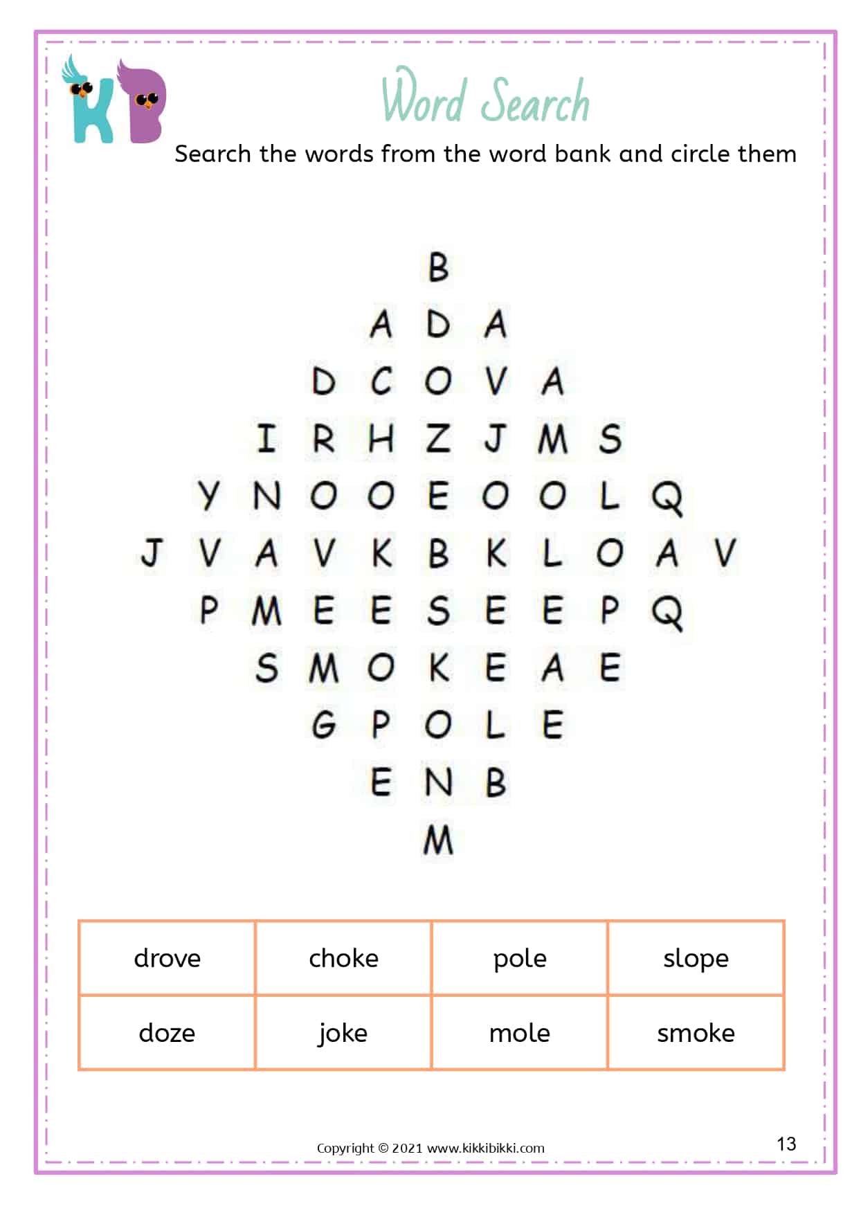 Master Silent E with Free Reading & Word Search Worksheets