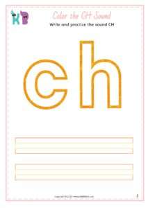 ch Words - Kindergarten Worksheet - Free Phonics Printable