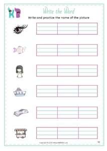 sh Words - Kindergarten Worksheet - Free Phonics Printable
