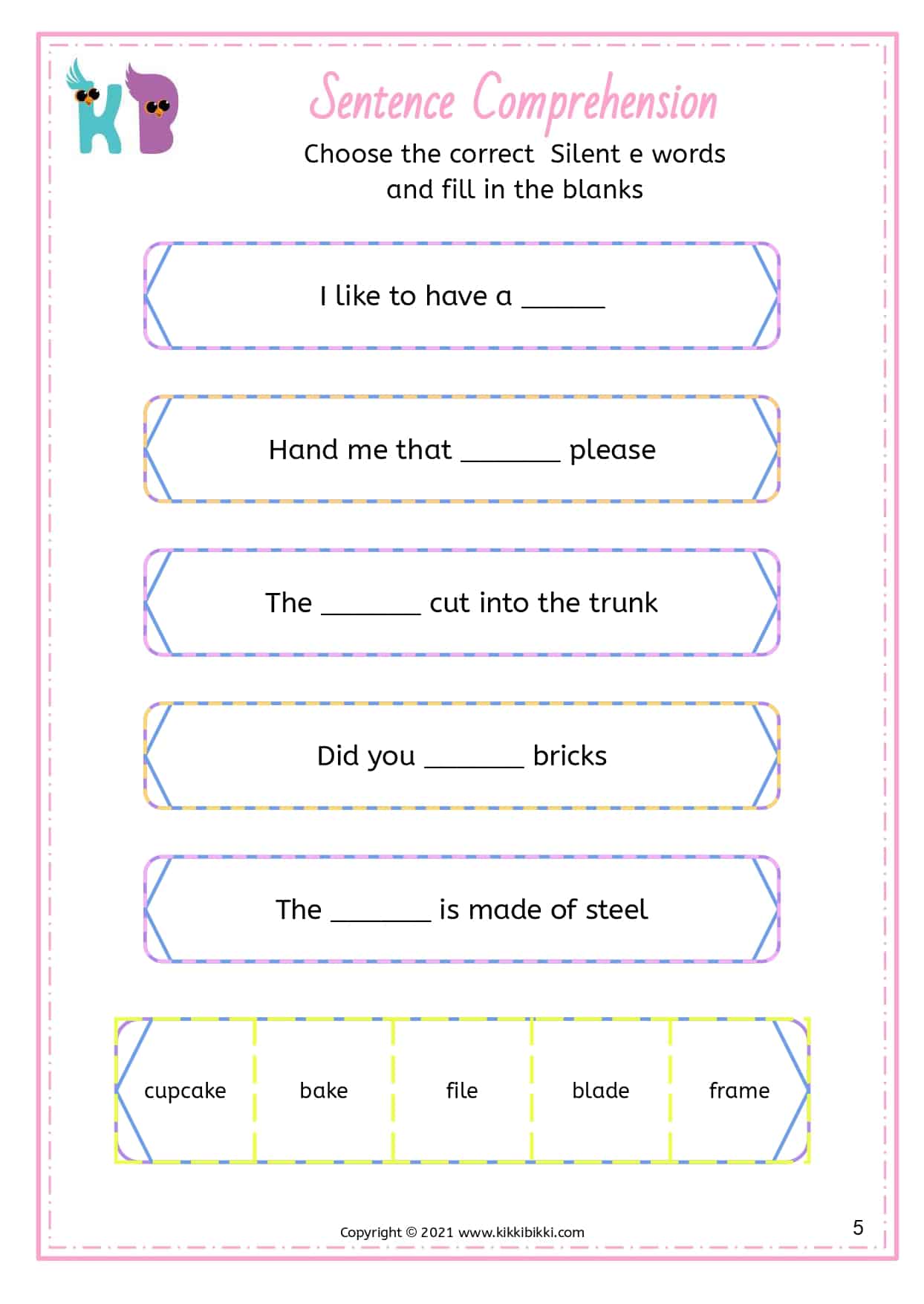 Enhancing Comprehension for Early Readers for Silent-e Words
