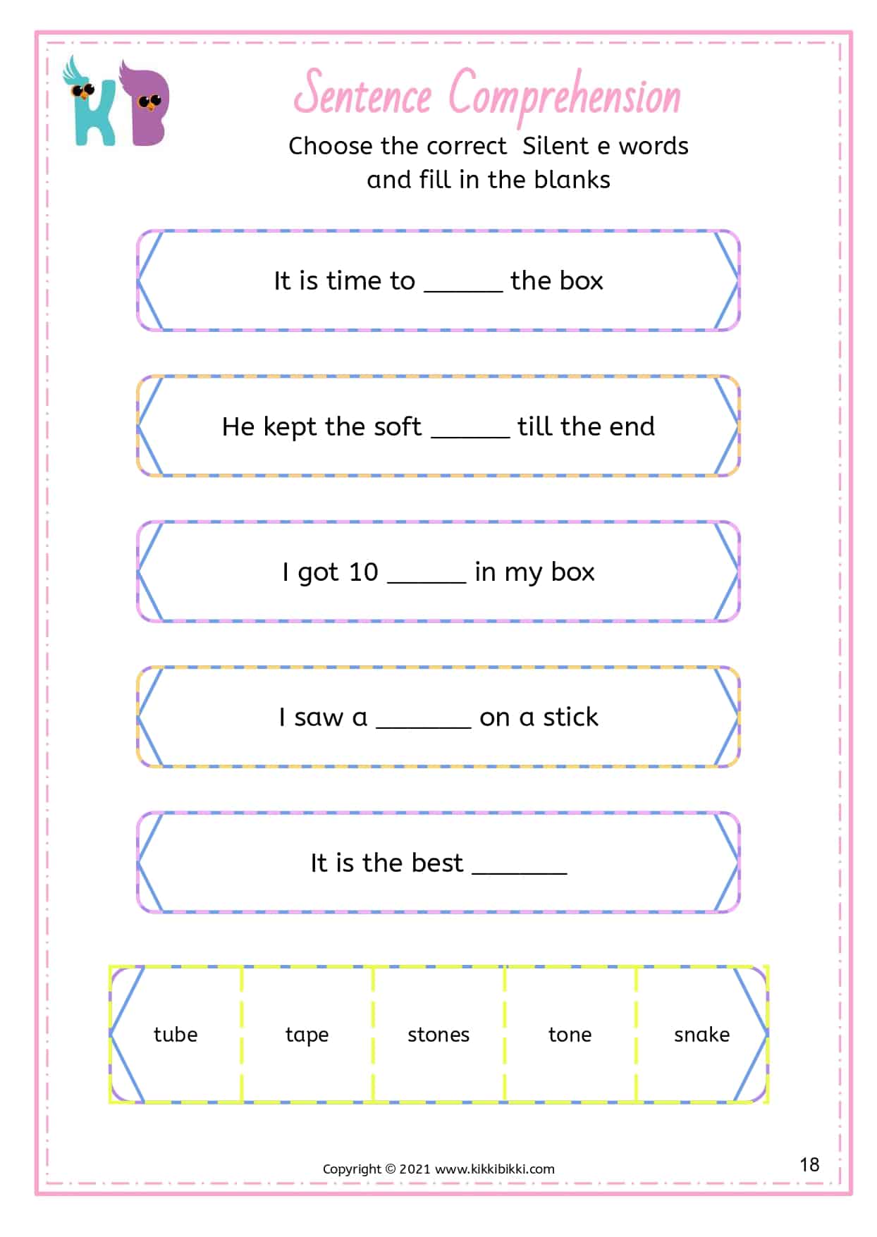 Enhancing Comprehension for Early Readers for Silent-e Words