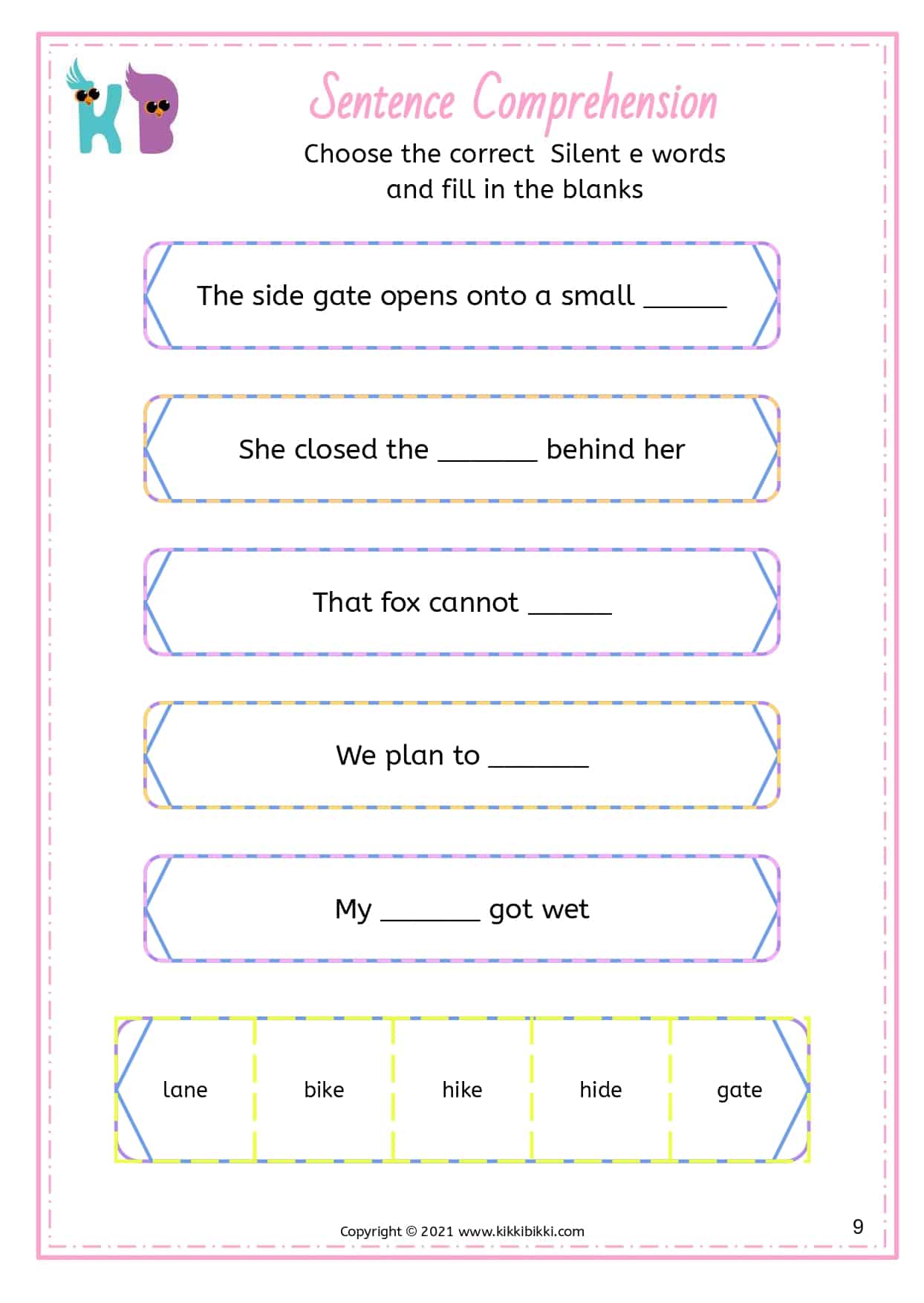 Enhancing Comprehension for Early Readers for Silent-e Words