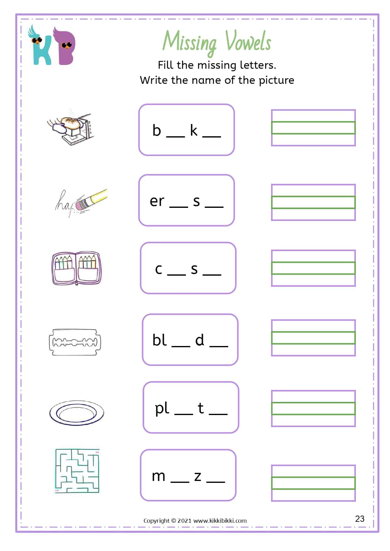 Uncover Phonics Magic: Silent E Missing Vowels Worksheet