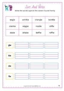 Handling Consonant +le | Free Phonics Printable Worksheets