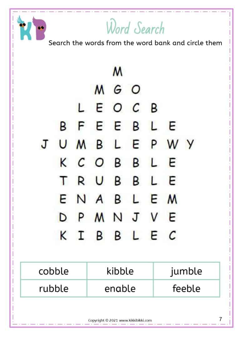 “Word Search Fun: Engaging Worksheets for Kindergarten Kids”