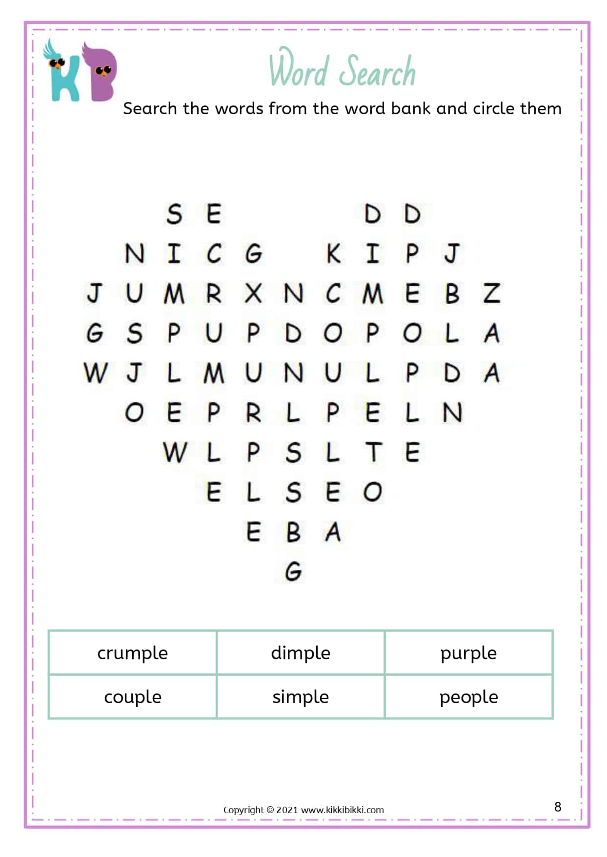 “Word Search Fun: Engaging Worksheets for Kindergarten Kids”