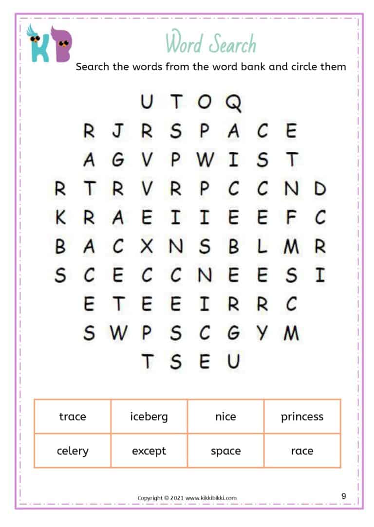 Phonics Fun: Introduction to Soft C Sound - Write the Word