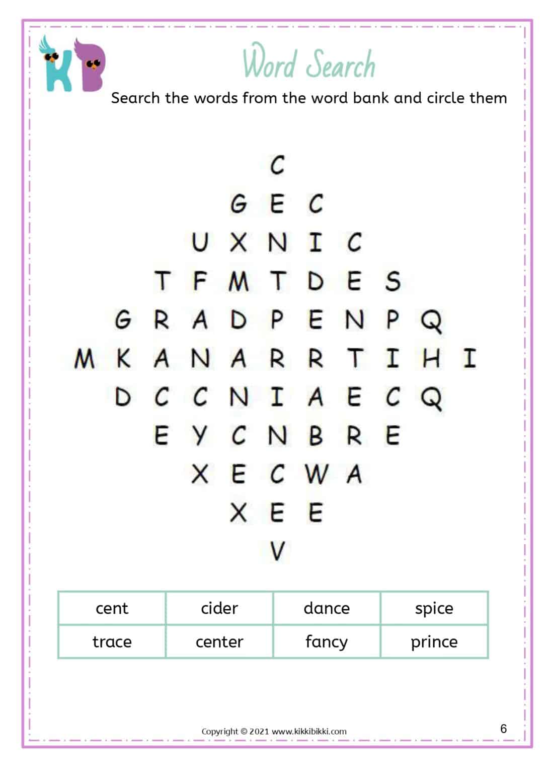 Phonics Fun: Introduction to Soft C Sound - Write the Word