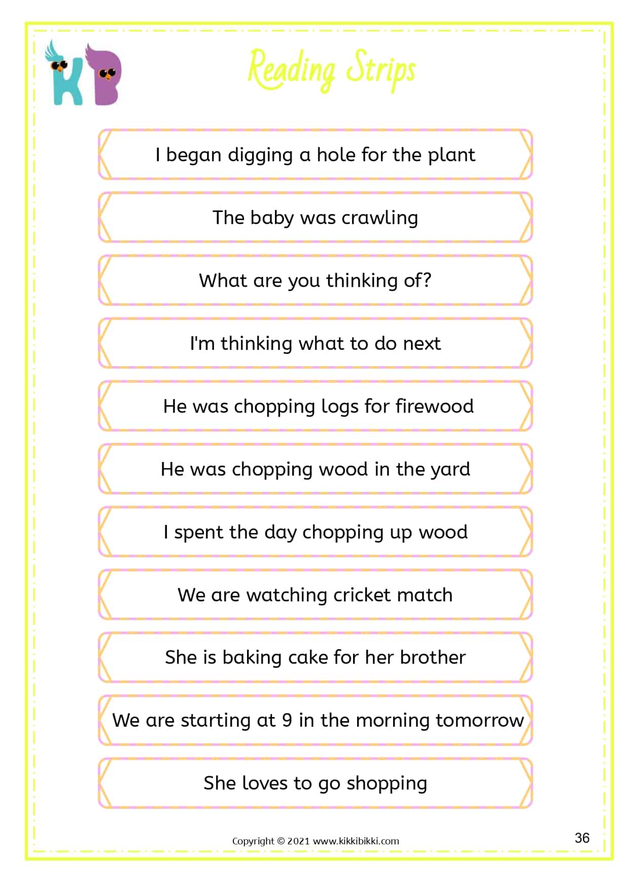 "Discovering Suffix ing: Reading Strips Worksheets