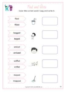 Adding Suffix-ed - Free Phonics Printable Worksheets