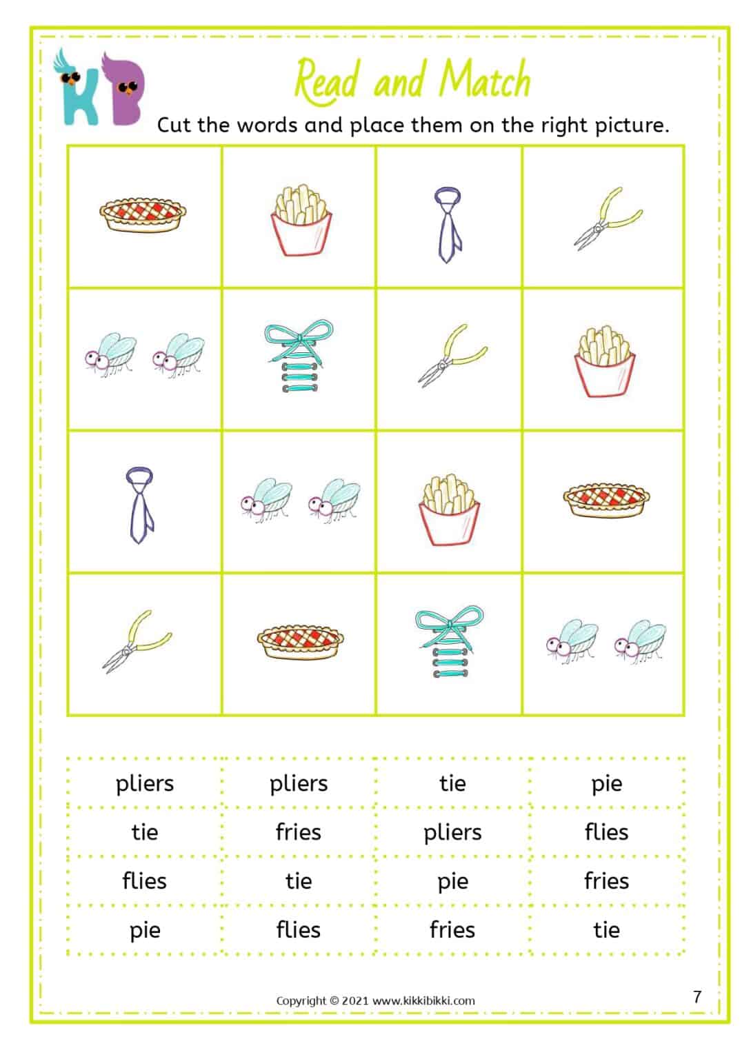 /ie/ Sound | Free Phonics Printable Worksheets