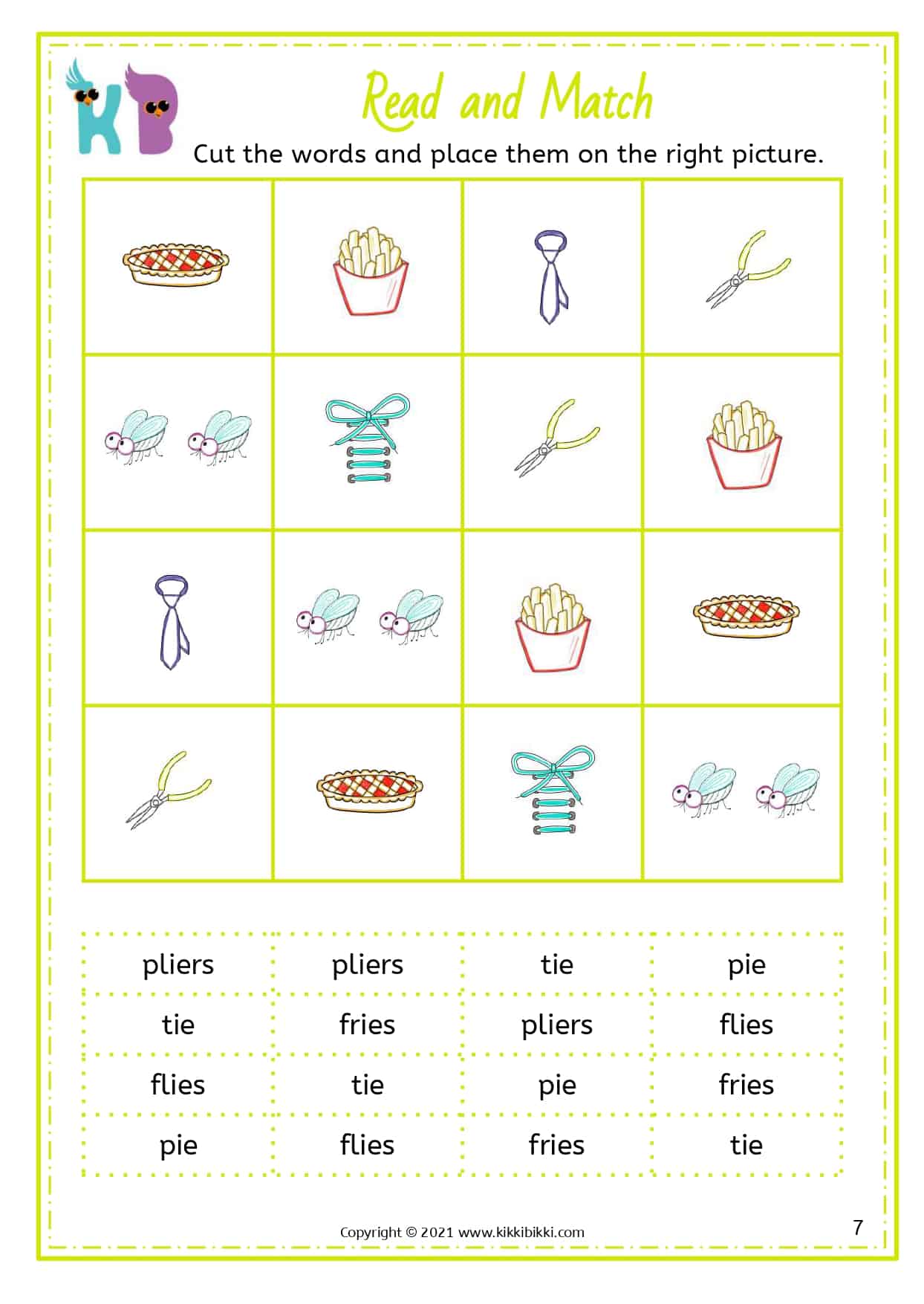 /ie/ Sound | Free Phonics Printable Worksheets