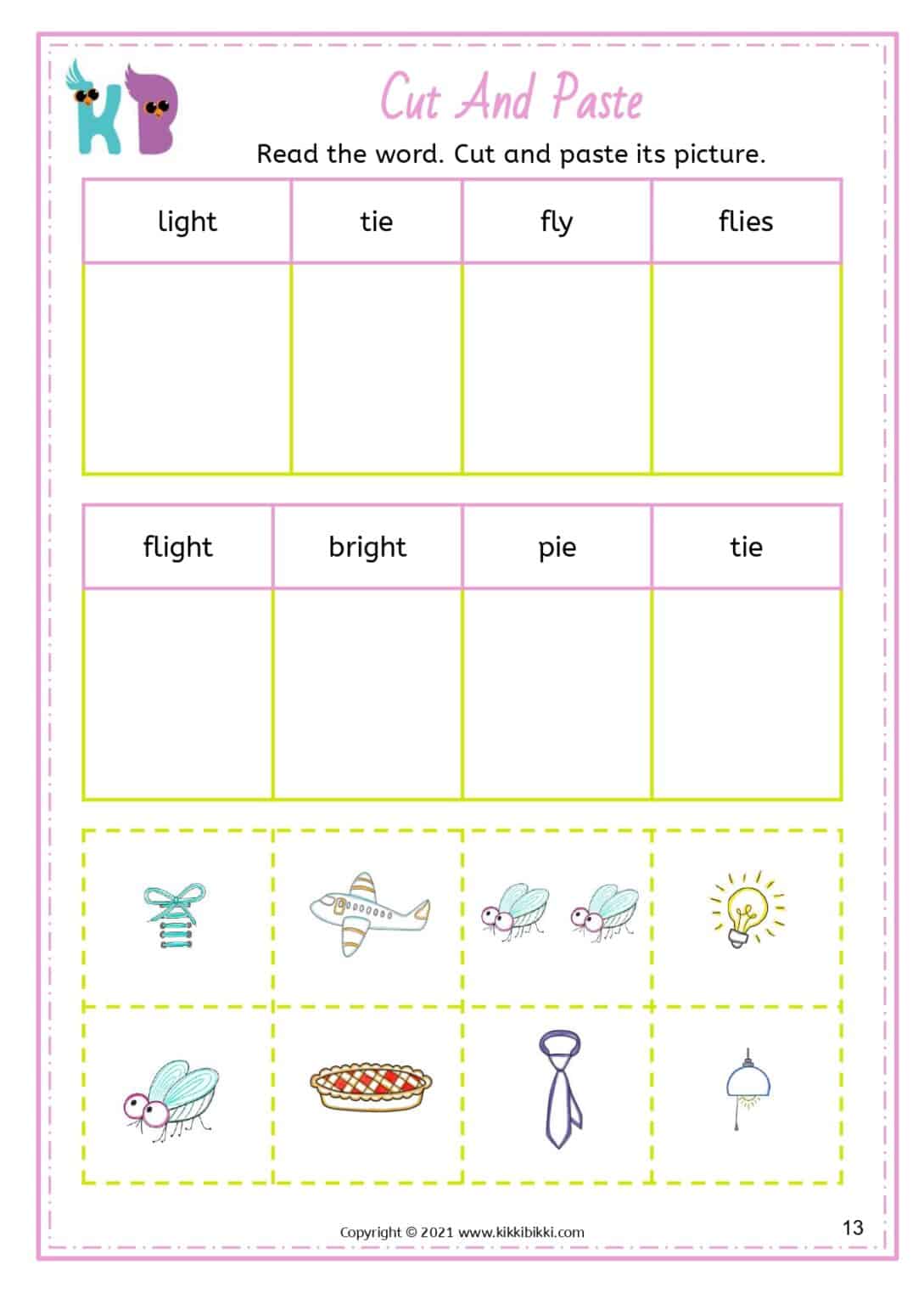 Learn to Spell i, igh, y Sound Words | Free Phonics Worksheets