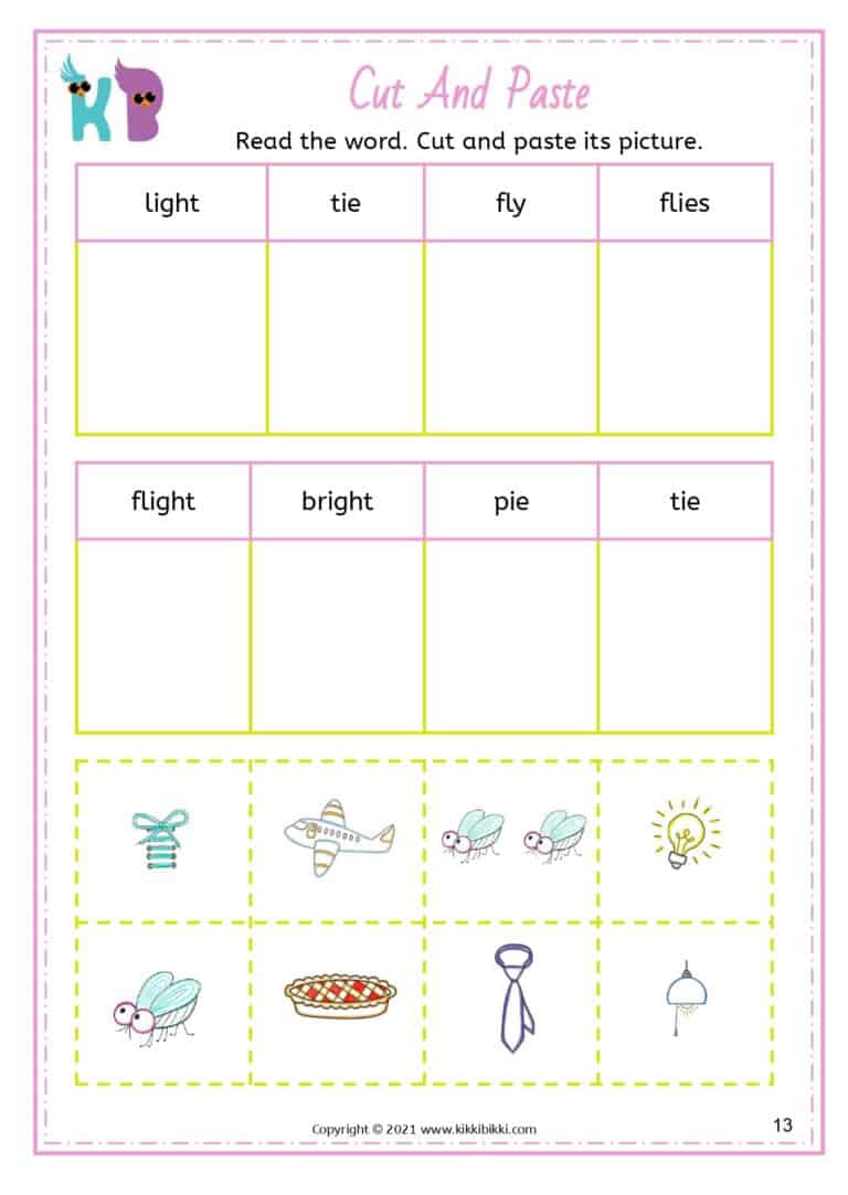 Learn to Spell i, igh, y Sound Words | Free Phonics Worksheets