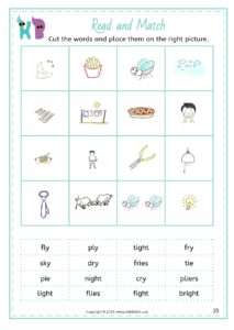 Learn to Spell i, igh, y Sound Words | Free Phonics Worksheets