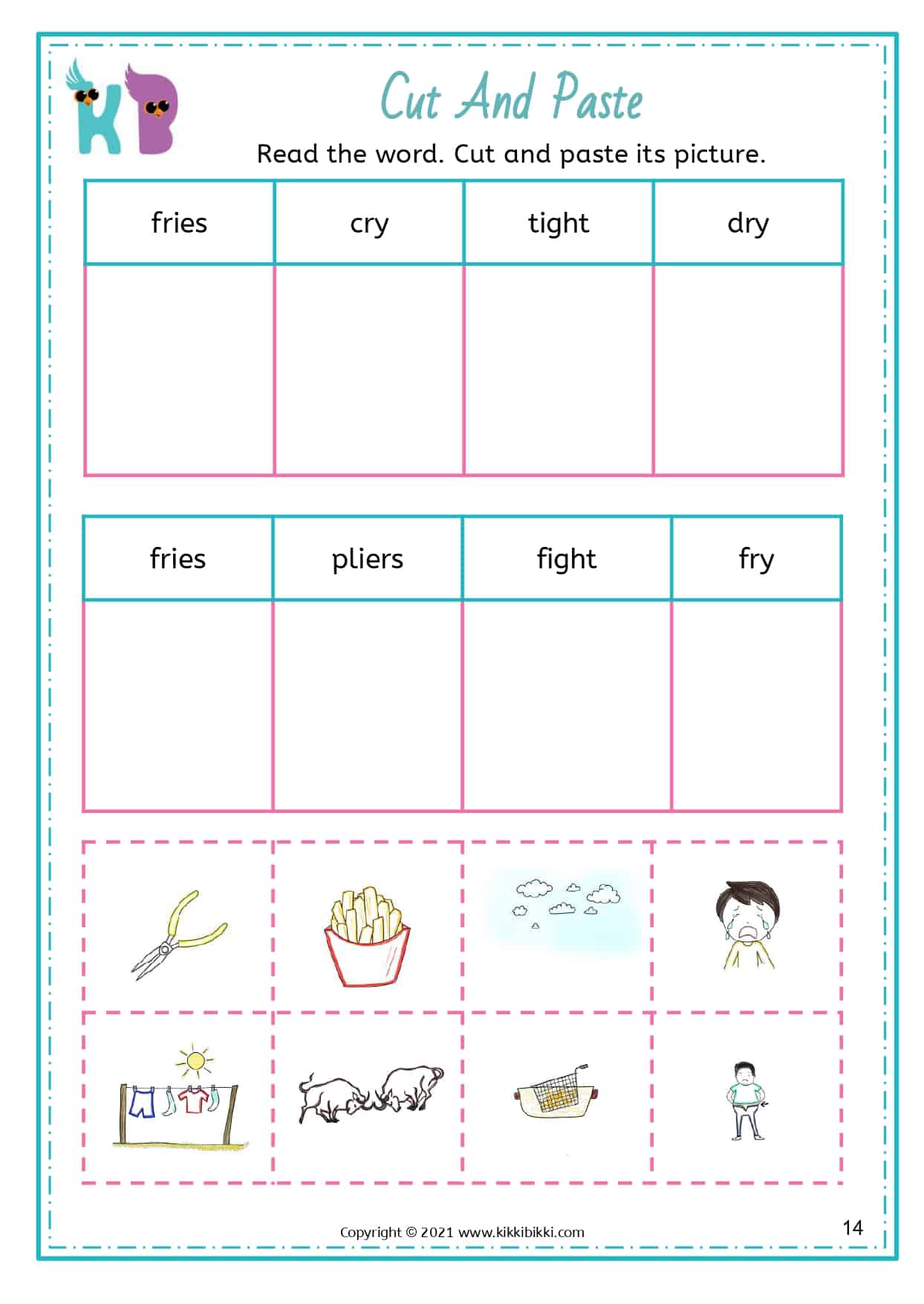 Learn to Spell i, igh, y Sound Words | Free Phonics Worksheets