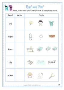 Learn to Spell i, igh, y Sound Words | Free Phonics Worksheets
