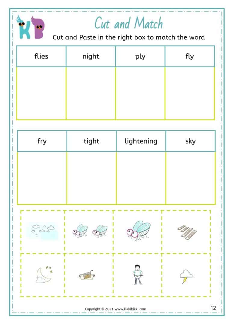 Learn to Spell i, igh, y Sound Words | Free Phonics Worksheets