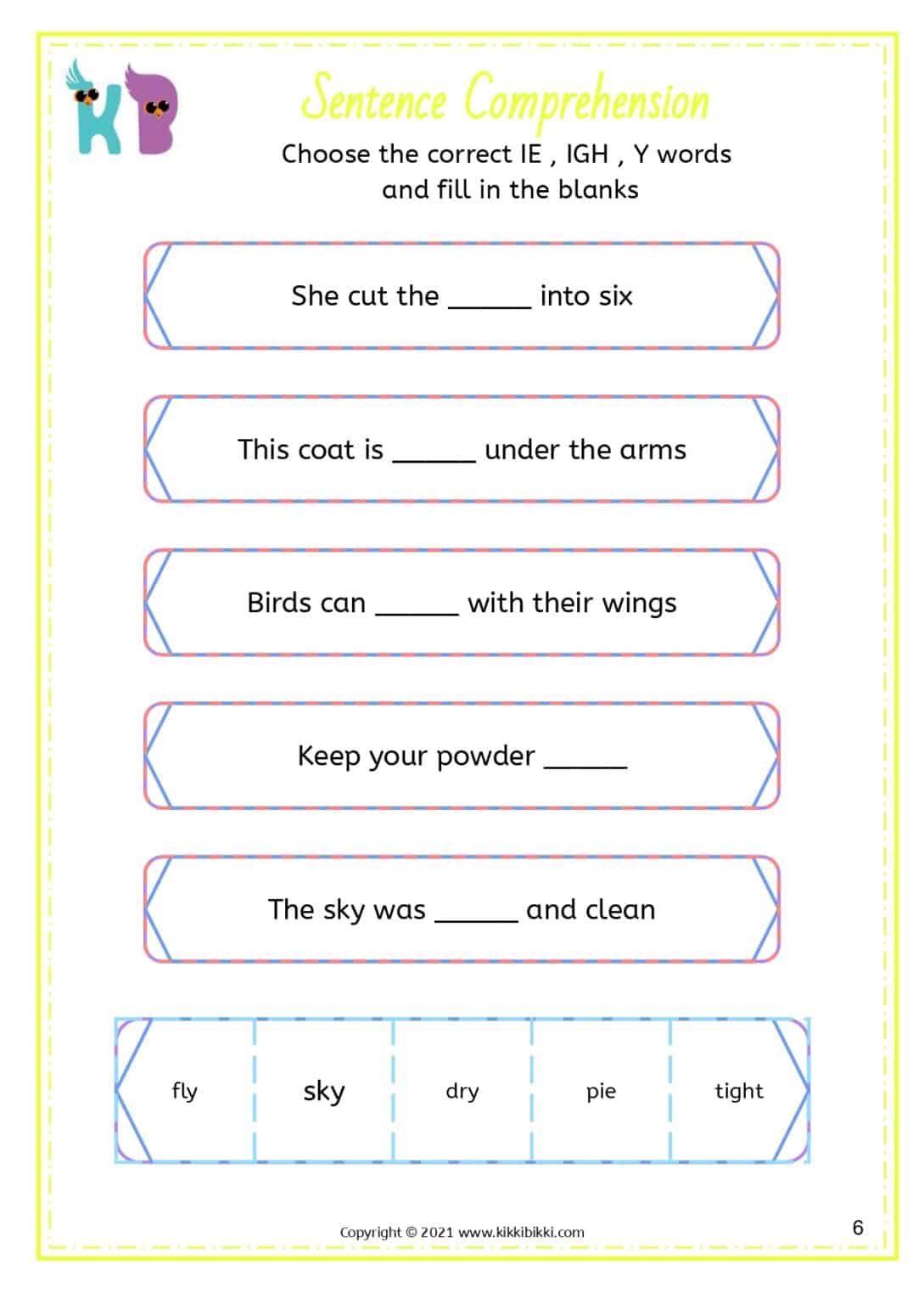 Mastering IE, IGH, and Y Sounds with Sentence Comprehension