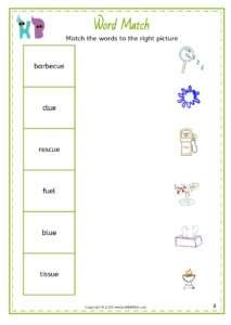 ue Sound Words Worksheets - Free Phonics Printable - KikkiBikki