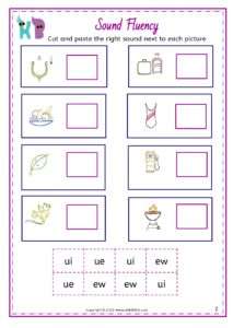 Learn to Spell ew-ue-ui Words - Free Printable Worksheets
