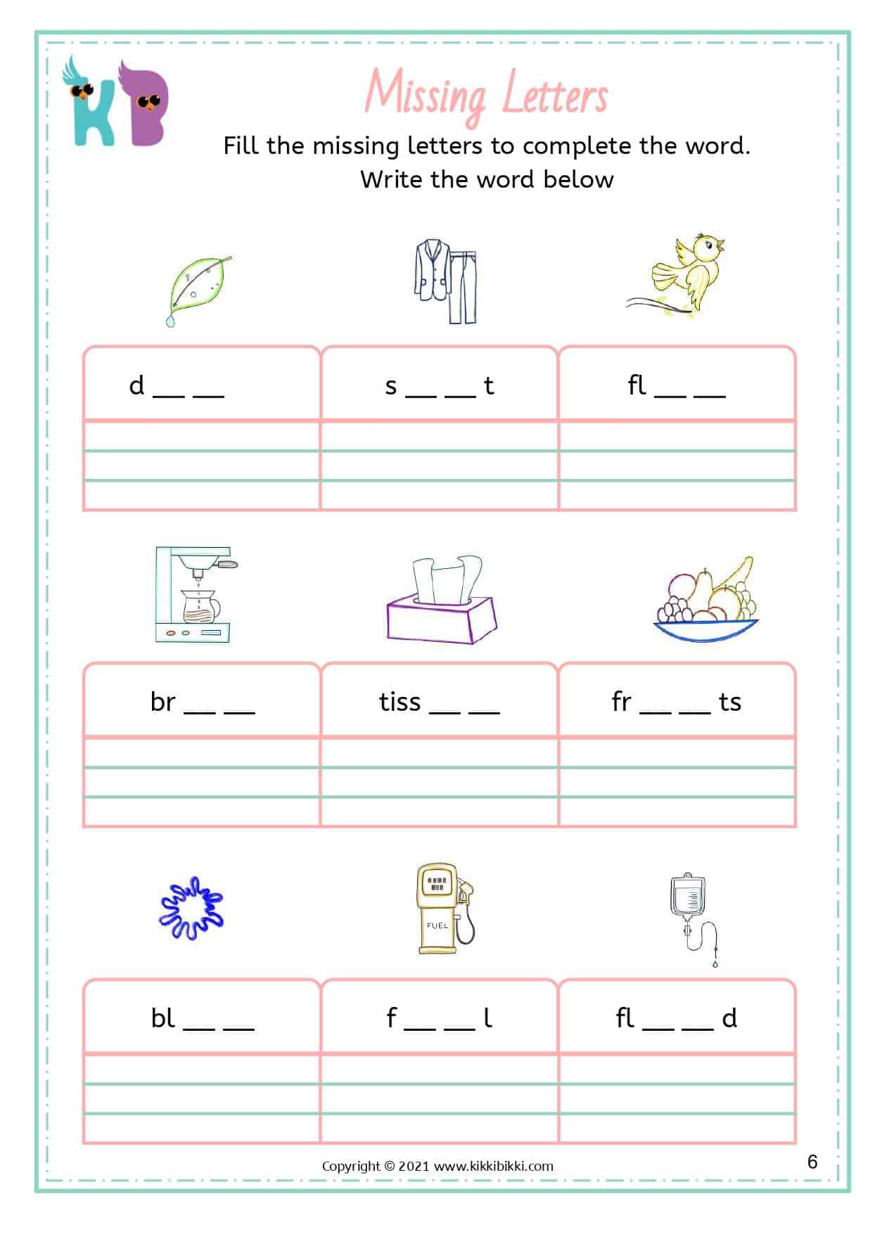 Learn to Spell ew-ue-ui Words - Free Printable Worksheets