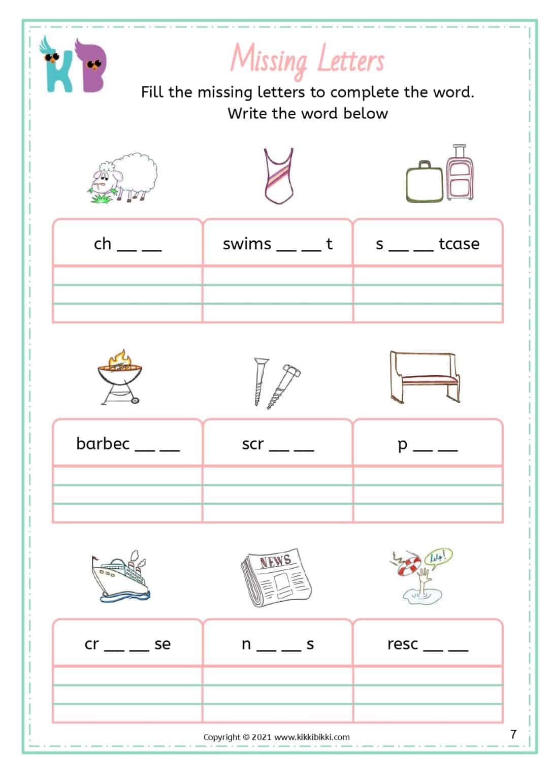 Learn to Spell ew-ue-ui Words - Free Printable Worksheets