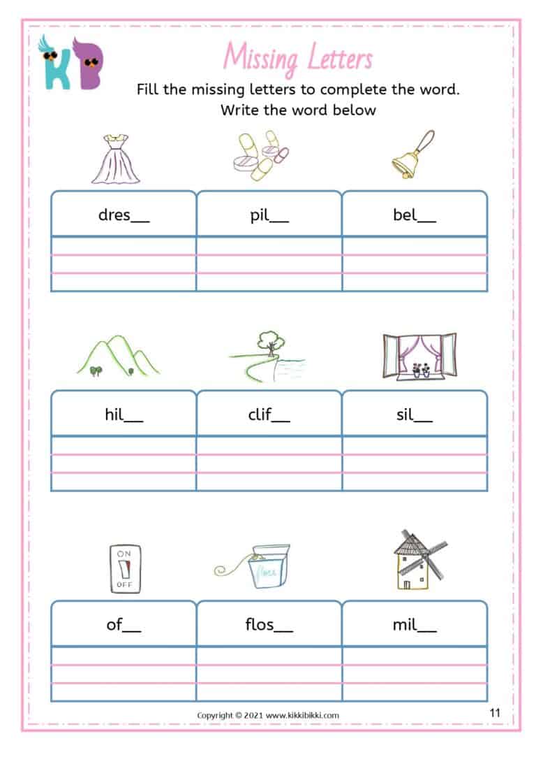Double Consonants | Free Phonics Printable Worksheets