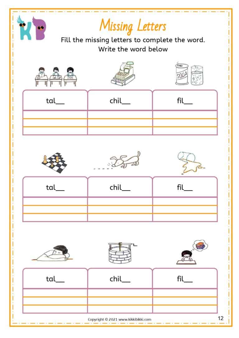 Double Consonants | Free Phonics Printable Worksheets