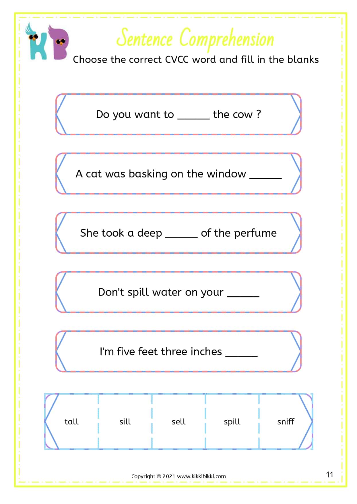 Double Consonants | Free Phonics Printable Worksheets