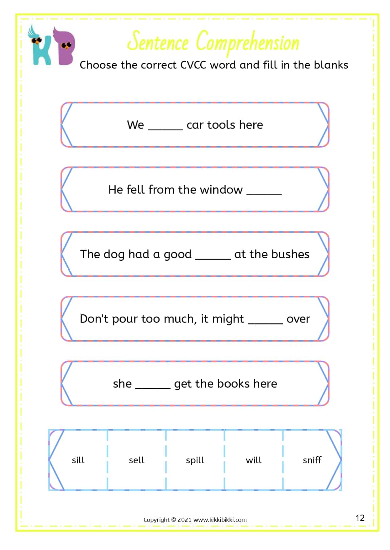 Double Consonants | Free Phonics Printable Worksheets