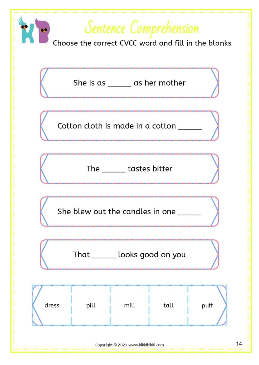 Double Consonants | Free Phonics Printable Worksheets