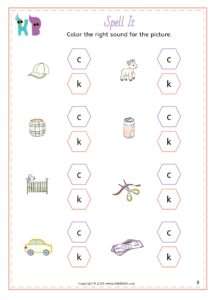 Learn to Spell c, k, ck Words - KikkiBikki - Kindergarten Worksheets