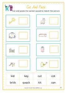 Learn to Spell c, k, ck Words - KikkiBikki - Kindergarten Worksheets