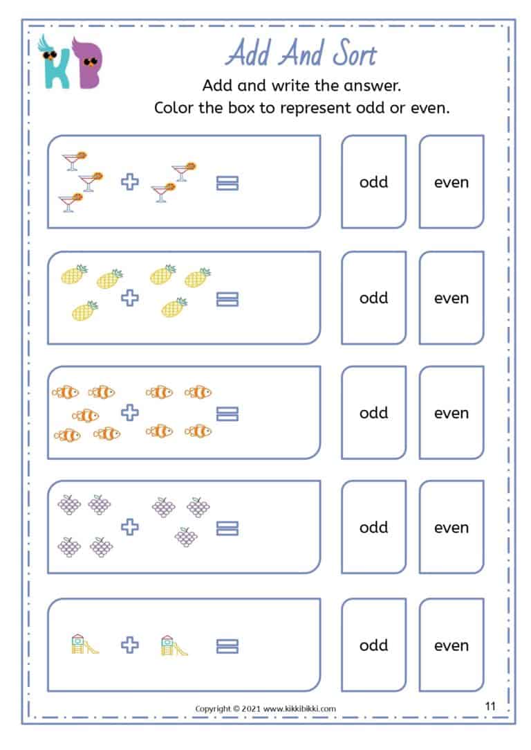 Odd or Even Numbers Worksheets - FREE Printable for Kids