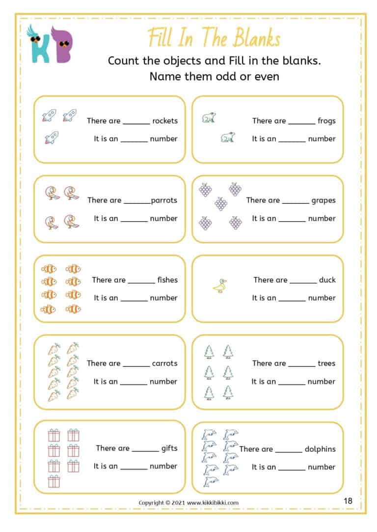 Odd or Even Numbers Worksheets - FREE Printable for Kids