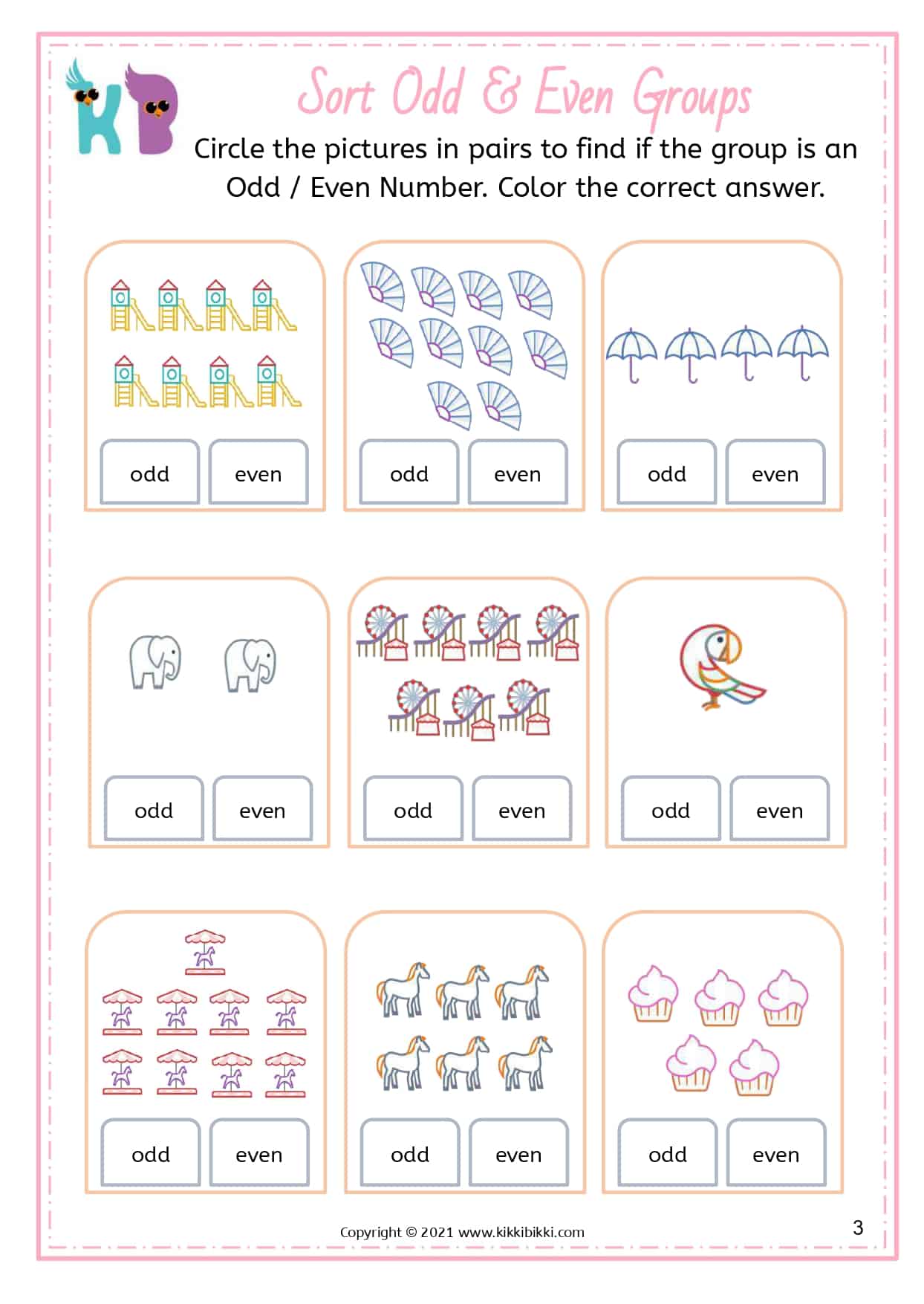 Odd or Even Numbers Worksheets - FREE Printable for Kids